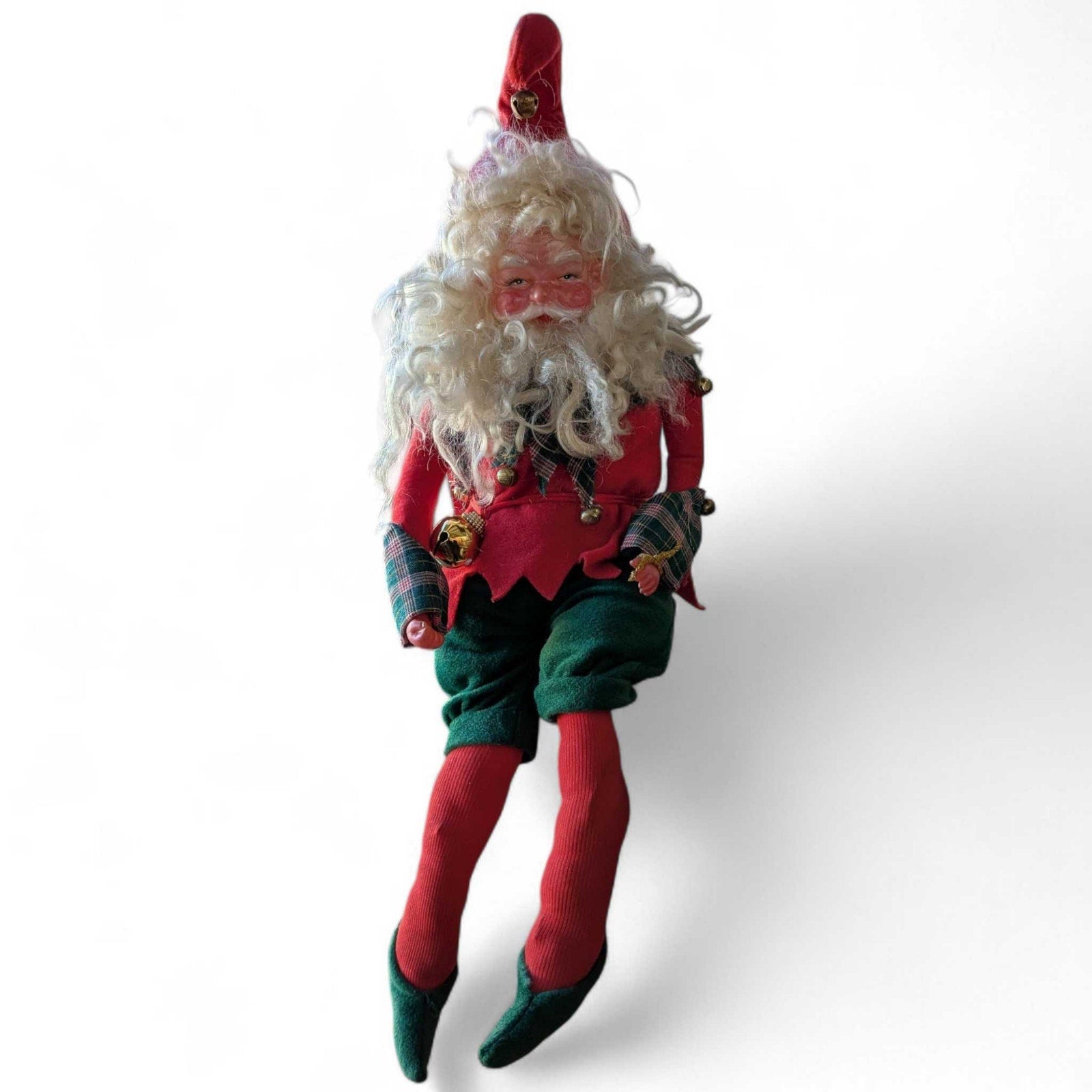 Vintage Artist-Made Santa Elf Doll with Hand-Painted Face, 1970s – Casa ...